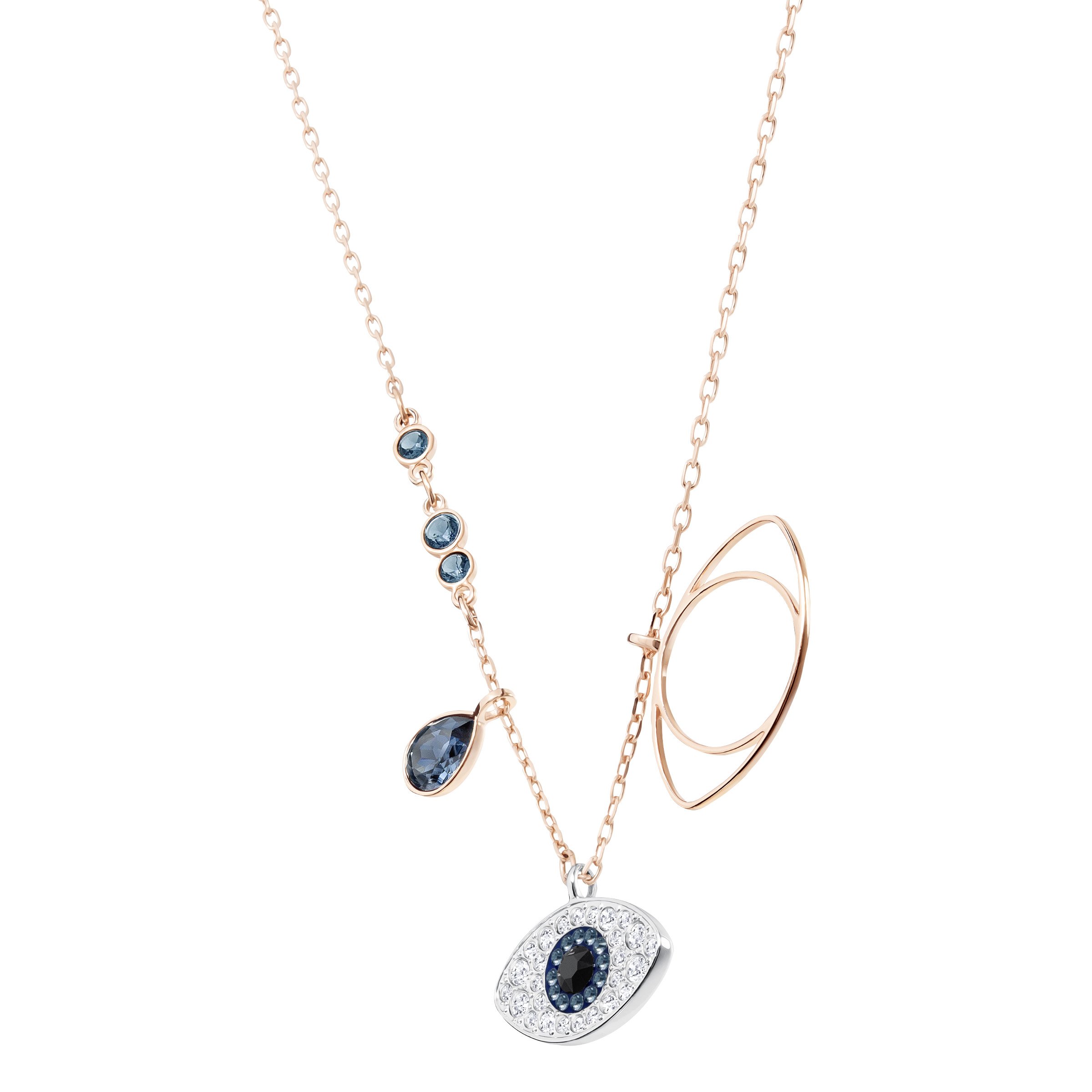 Swarovski Duo Evil Eye Pendant Blue Mixed Plating 5172560