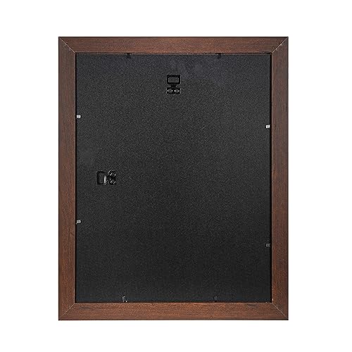 kennethan 11x14 Picture Frame Dark Brown 2 Pcs in 1 set 11x14 Frame can Display 8x10 Picture with Mat or 11x14 Without Mat on the Wall
