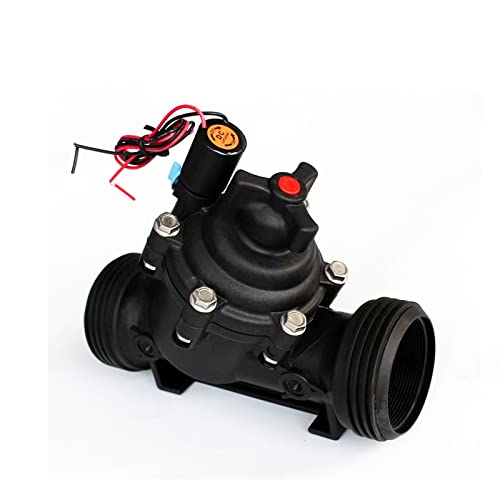 GRUNI 1Pcs 2 Inch Agricultural Irrigation System Hydraulic 220V 24V 12V Lawn Sprinkler Greenhouses Solenoid Valve (Size : 2", Color : 12VDC)