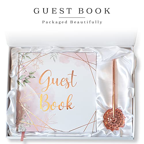 LEMON SHERBET Wedding Guest Book - Guest Book Wedding Reception, Wedding Guestbook, Polaroid Guest Book for Wedding, Wedding Sign Book, Wedding Book, Guest Book for Party, Includes Rose Gold Pen