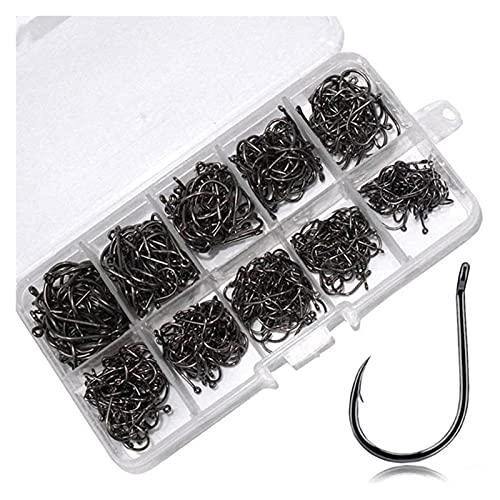 Fish Hook 100pcs Fishing Hooks Set Carbon Steel Single Circle Fishhook Fly Fishing Jip Barbed Carp Hooks Sea Tackle Accessories Fishing Tools
