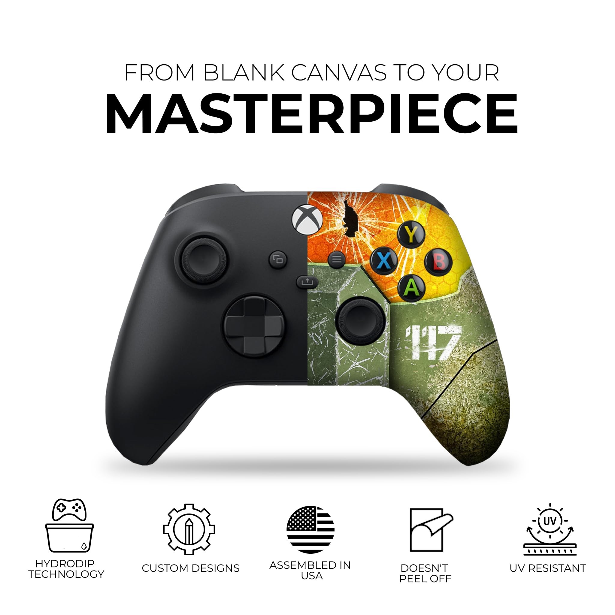 DreamController Blooody Emoji Custom X-box Controller Wireless compatible with X-box One/X-box Series X/S Proudly Customized in USA with Permanent HYDRO-DIP Printing (NOT JUST A SKIN)