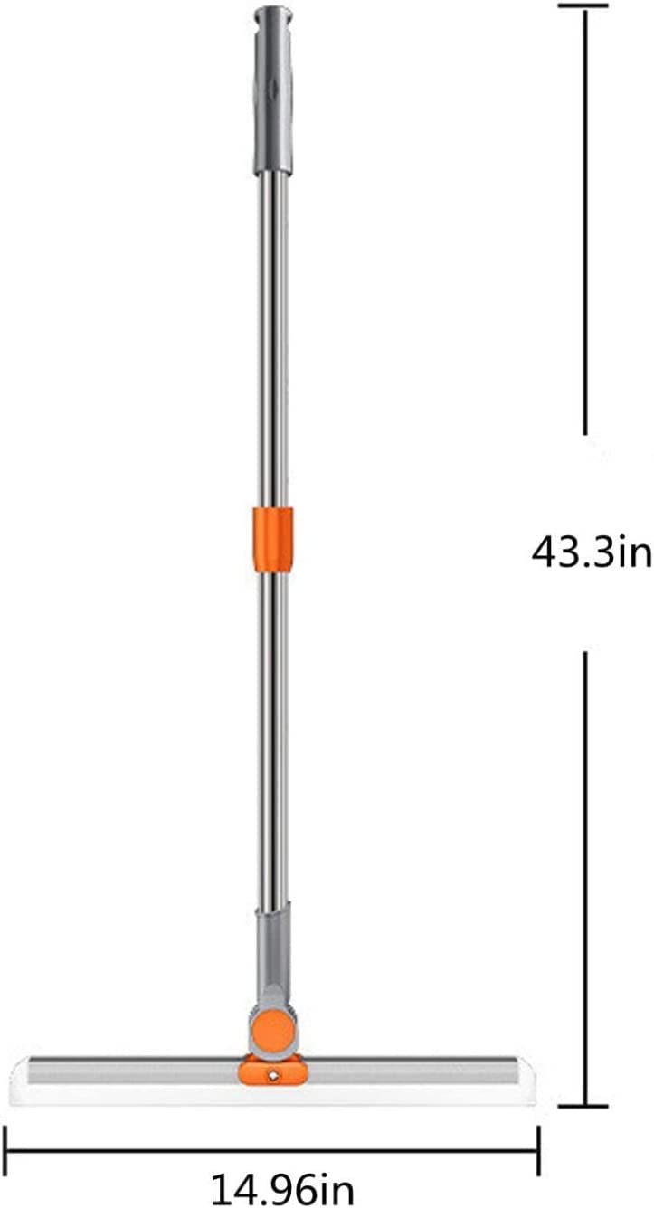 Floor Scraper, Long Handle Wiper Broom, Multi-Purpose Rotating Floor Scraper, Wet and Dry, Kitchen Sweeping Hair, Tile Pet Hair Floor Glass Window Water Foam Deep Cleaning