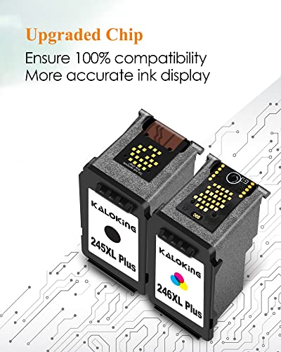 Remanufactured Ink Cartridge Replacement for Canon 245 246 XL Plus PG-245XL CL-246XL Combo Pack for Cannon PIXMA MX490 MG2522 MG2920 MG2922 TS302 (2 Pack)