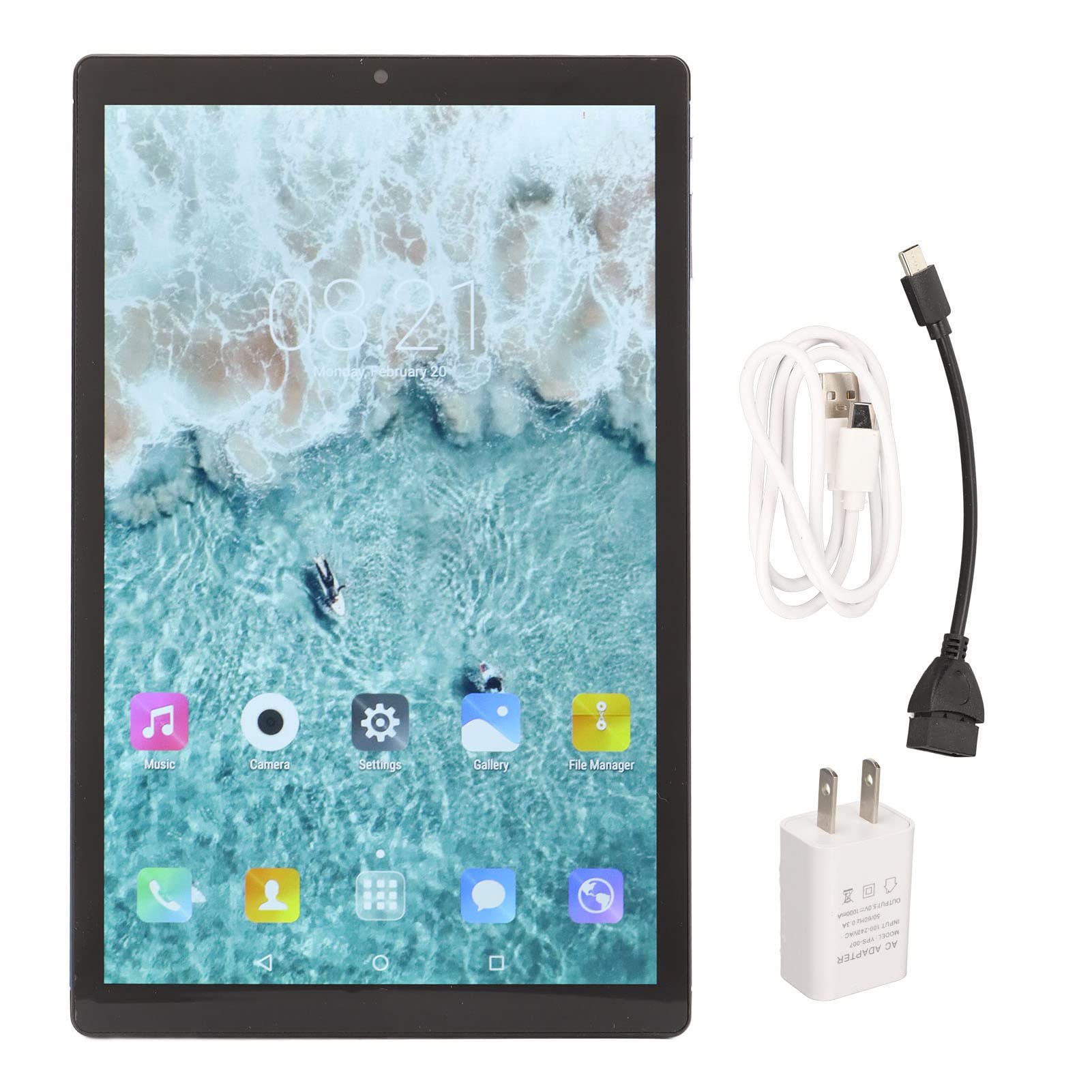 Dpofirs TAB910 Tablet 10.1Inch, 4GB RAM 64GB ROM 3G Calling Tablet for Android, 2K FHD Display WiFi Tablet with Dual SIM Card Slot, Dual Camera, Blue (US Plug)