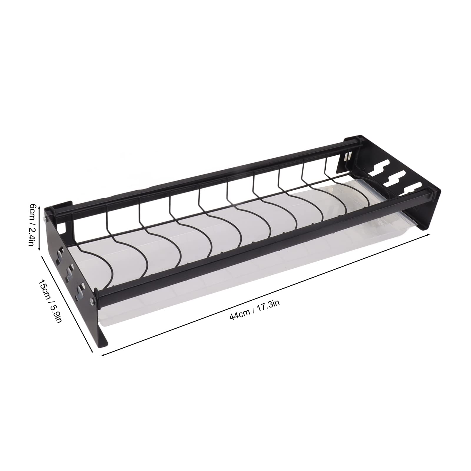 Flatware Drainage Rack, Neat Keeping Decorative Wall Mounted Simple Installation Rust Proof Iron Plastic Tableware Drainage Holder for Kitchen (Bowl Holder Chopsticks Holder Spoon Holder)