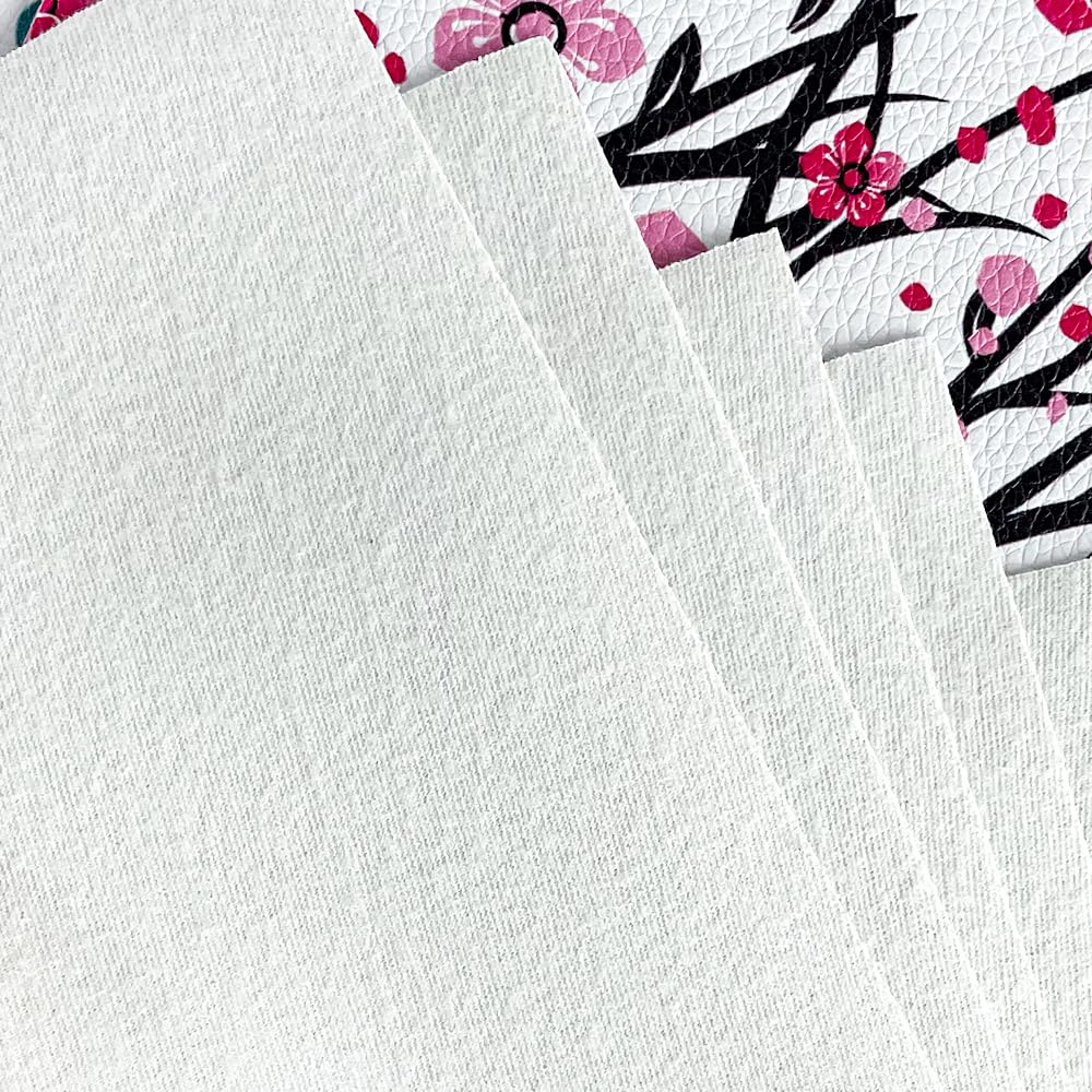 HYANG 8 PCS A4 Small Floral PU Faux Leather Sheets 8"x 11.81" (21 cm X 30 cm), Faux Leather Fabric Very Suitable for Leather Earrings, Bows, Handbag, Sewing, Crafts Making