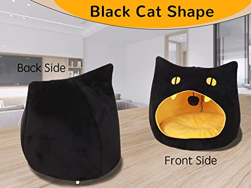 LyssKMK Cat Halloween Bed Rabbit Halloween Bed Cave Rabbit Sleeping Bed Bunny Guinea Pig Warm House Small Pet Winter Hideout for Kitten Rabbit Dwarf Bunny Ferret Chinchilla Hedgehog
