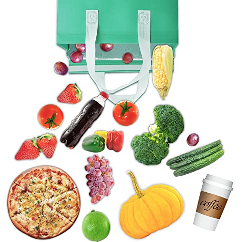 SDQCLIIF insulated take out bags,restaurant takeaways bags with sturdy Self-adhesive stickers and handles,ideal for uber eats,Cold or hot Food Delivery,Restaurant takeaways,Picnic party