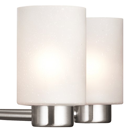 Westinghouse Lighting 6227400 Sylvestre Five-Light Interior Chandelier, Brushed Nickel Finish with Frosted Seeded Glass, 5