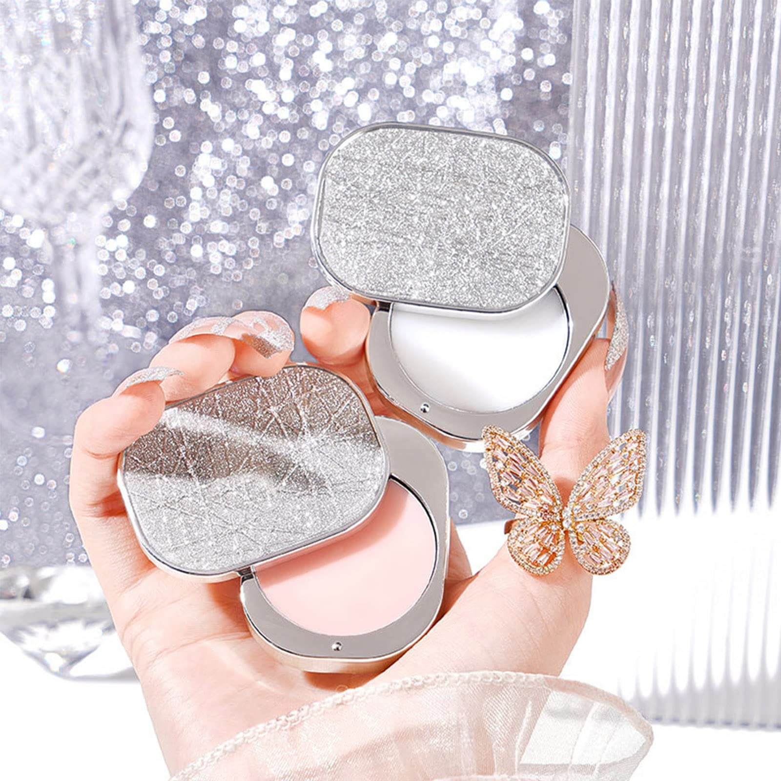 Grospe 2PCS Solid Balm Sets Solid Perfume Portable Pocket Balm Perfume Perfect for Travel Use Natural Fragrance Perfume for Men and Women