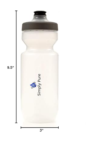Simply Pure Purist 22 Oz BPA-Free Water Bottle by Specialized Bikes (Watergate Cap) - Clear