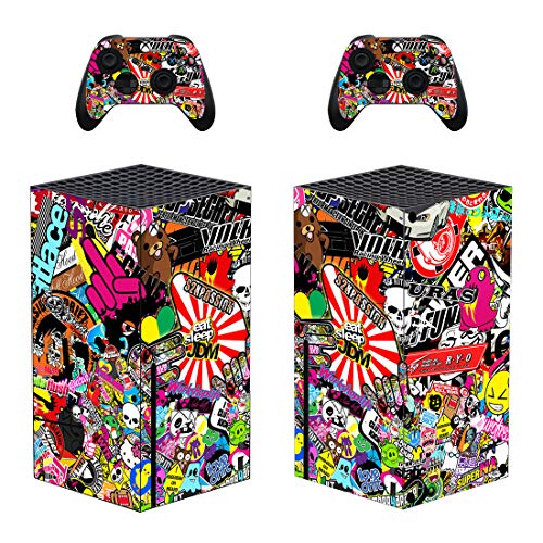 FELIPE SEIJI KUBA Xbox Series X Skin Set Vinyl Decal Skin Stickers Protective for Xbox Series X Console Kinect 2 Controllers - multi color