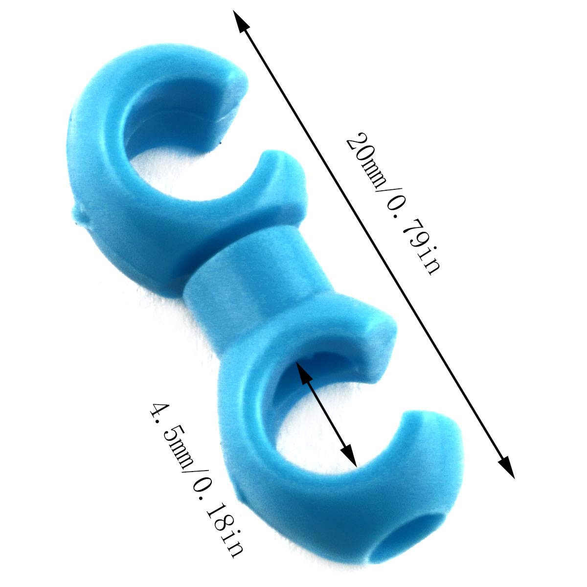 E-outstanding 12pcs Bike MTB Brake Gear Housing Fixing Holder Guide S Style Buckle Clips Blue Bicycle Cable Clips Rotating S-Hook Organizer