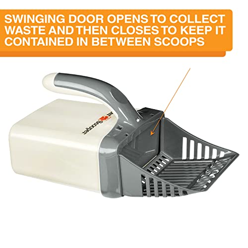 Neater Pet Brands - Neater Scooper Cat Litter Sifter - Bulk Pack Value Bundle Includes 195 Refill Bags - Mess Free Cat Litter Scoop to Bag Waste Bin System with Extra Waste Bags (Grey)