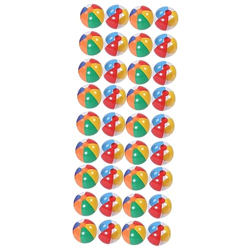 TOYANDONA 36 pcs Birthday Pool Decorations Lake Summer Color Water Swimming Ball Blow Beach Toy for Favors PVC Play Inflatable Luau Party Hawaiian Fun Park Random Balls Theme Games