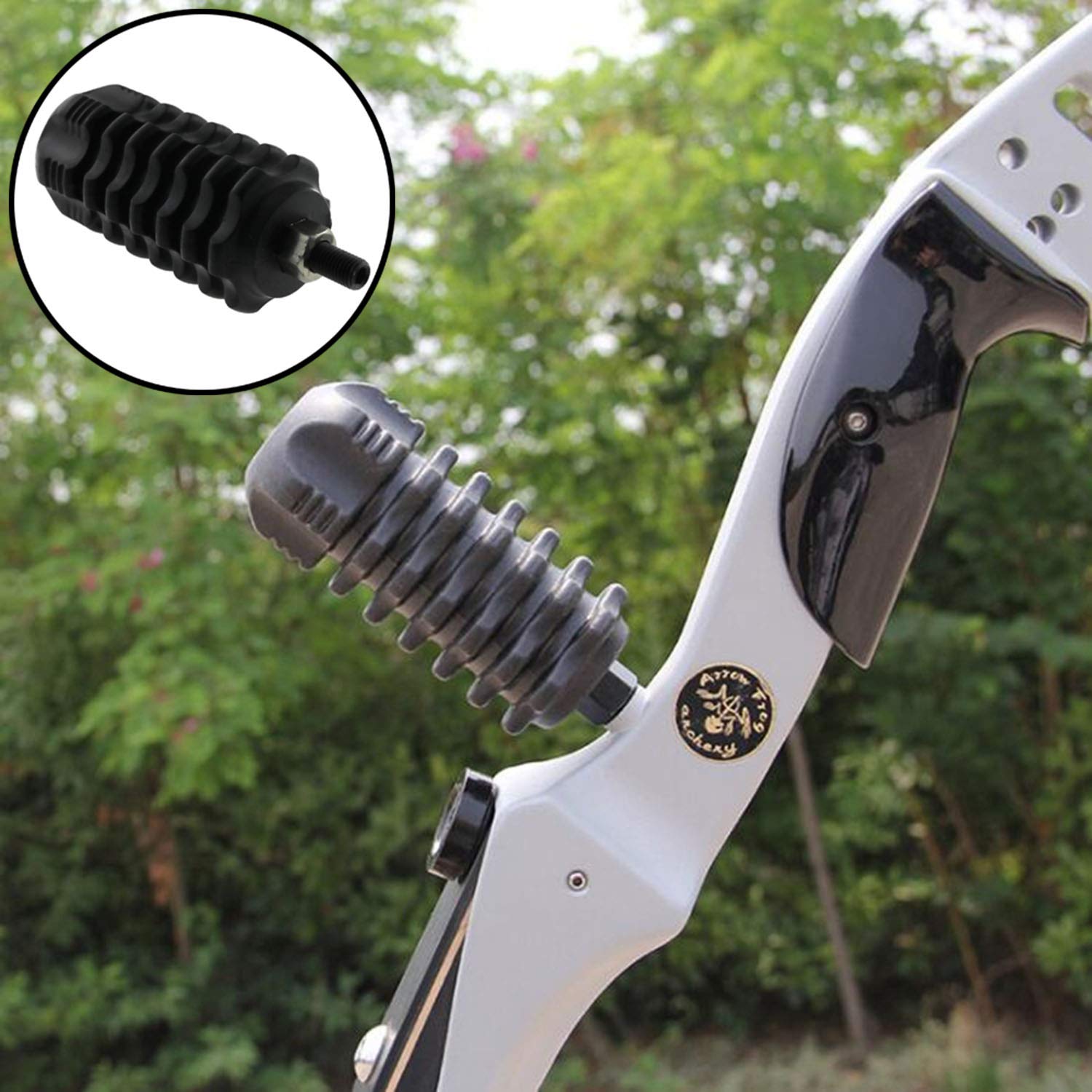 E-outstanding Archery Compound Bow Stabilizer Rubber Accessory for Archery Shooting Hunting, Black