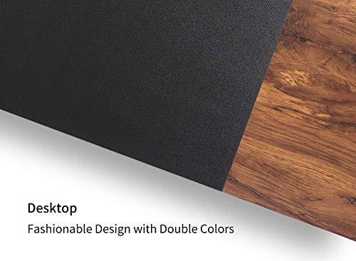 CubiCubi L-Shaped Computer Desk, Industrial Office Corner Desk Writing Study Table with Storage Shelves, Space-Saving, Black/Dark Rustic