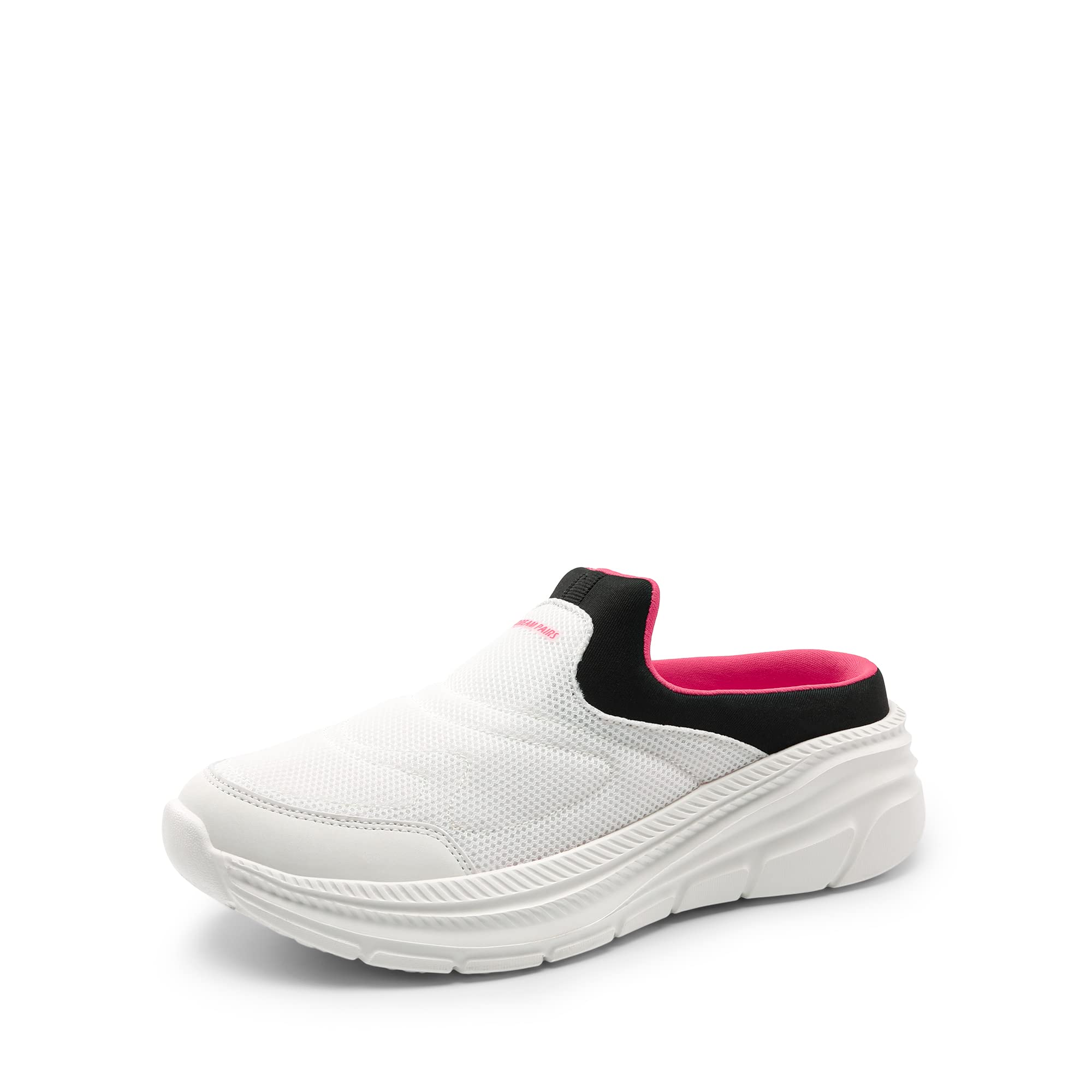 DREAM PAIRS Tennis Shoes Womens, Slip On Walking Shoes Women - Casual Arch Support Mules Flats Sneakers - Platform Travel Jogging Dog Walking Work Nurse Shoe, All Black, Size 8 SDWS2312W