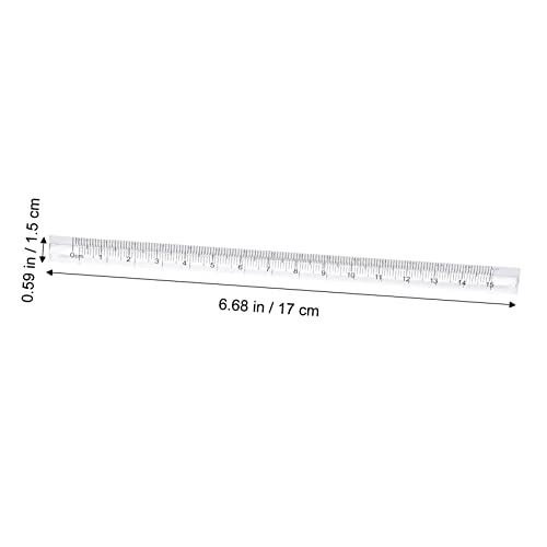 NUOBESTY 8pcs Transparent Triangular Ruler Plastic rulers Metric Ruler Machinist Ruler Clear Scale rulers Ruler for Transparent Small Ruler Architecture Supplies Classroom Supplies