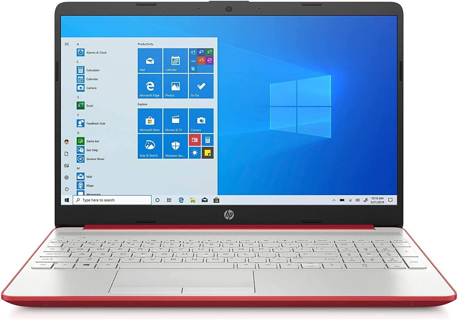 HP Laptop 15.6'' HD Screen Intel Pentium Silver N5030 4 Cores Processor 32GB Memory 1TB SSD USB-C SD Card Reader RJ-45 1-Year Office365 Subscription HDMI Wi-Fi Windows OS Red JVQ MP (15T)