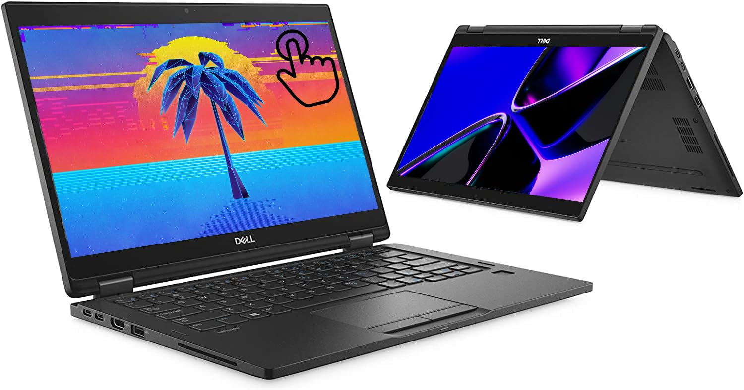 Dell Latitude 7390 2-in-1 Laptop, 13.3" FHD(1920 X 1080) Touchscreen Notebook, Intel Core i5-8350U, 16GB DDR4 RAM, 512GB SSD, CAM, Windows 10 Pro (Renewed)