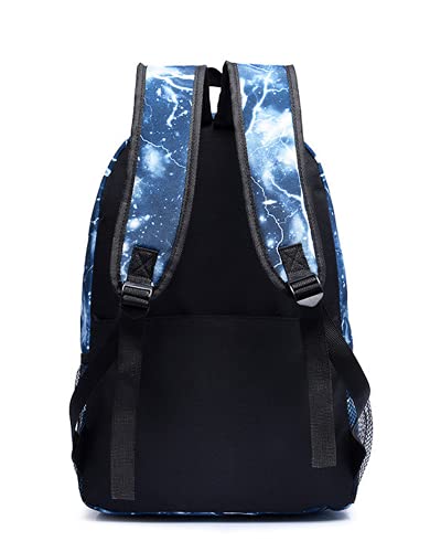 DAMLUX Unisex Backpack School Travel 3d Prints Casual Sports Backpacks For Boys and Girls Black