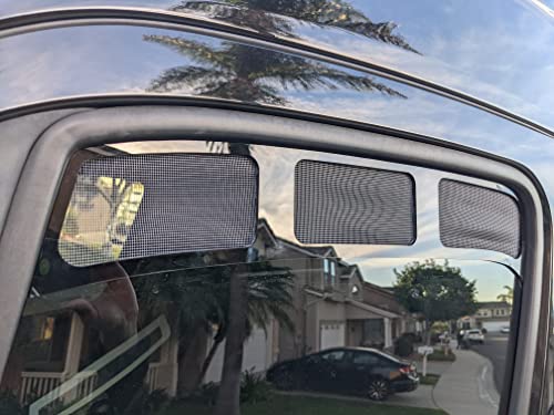 White Top Adventures Bug-out 2.0 Mercedes Sprinter Van window vent screen insert for 2007- Present. Sold as Sets