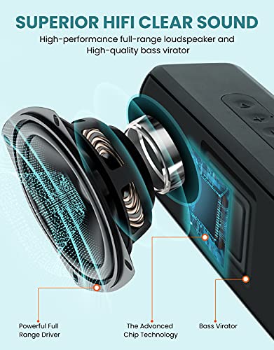 LENRUE Bluetooth Speaker,Wireless Portable Speakers with TWS, 12H Playtime, Clear Sound for Home,Travel and Outdoor,Handfree Calls Compatible with for iPhone, Samsung Android and More
