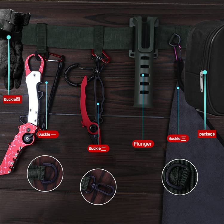 Fishing Waist Belt Rod Holder Adjustable Belts Outdoor Lure Fishing Tool Spinning Casting Pole Holder Accessories storage bag