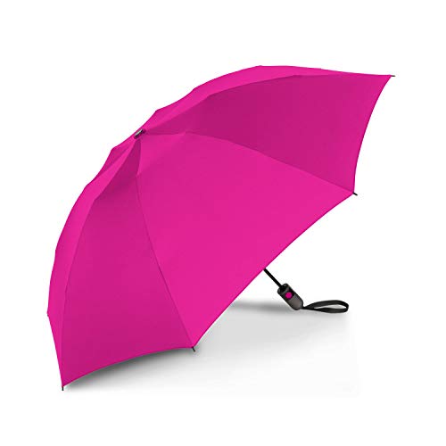 ShedRain Unbelievabrella Inverted, Upside Down, Automatic Open & Close Car Umbrella – Windproof & Rainproof - Heavy Duty, Double Layer Reverse Canopy Protects Men & Women from Outdoor Wind & Rain (Hot Pink)
