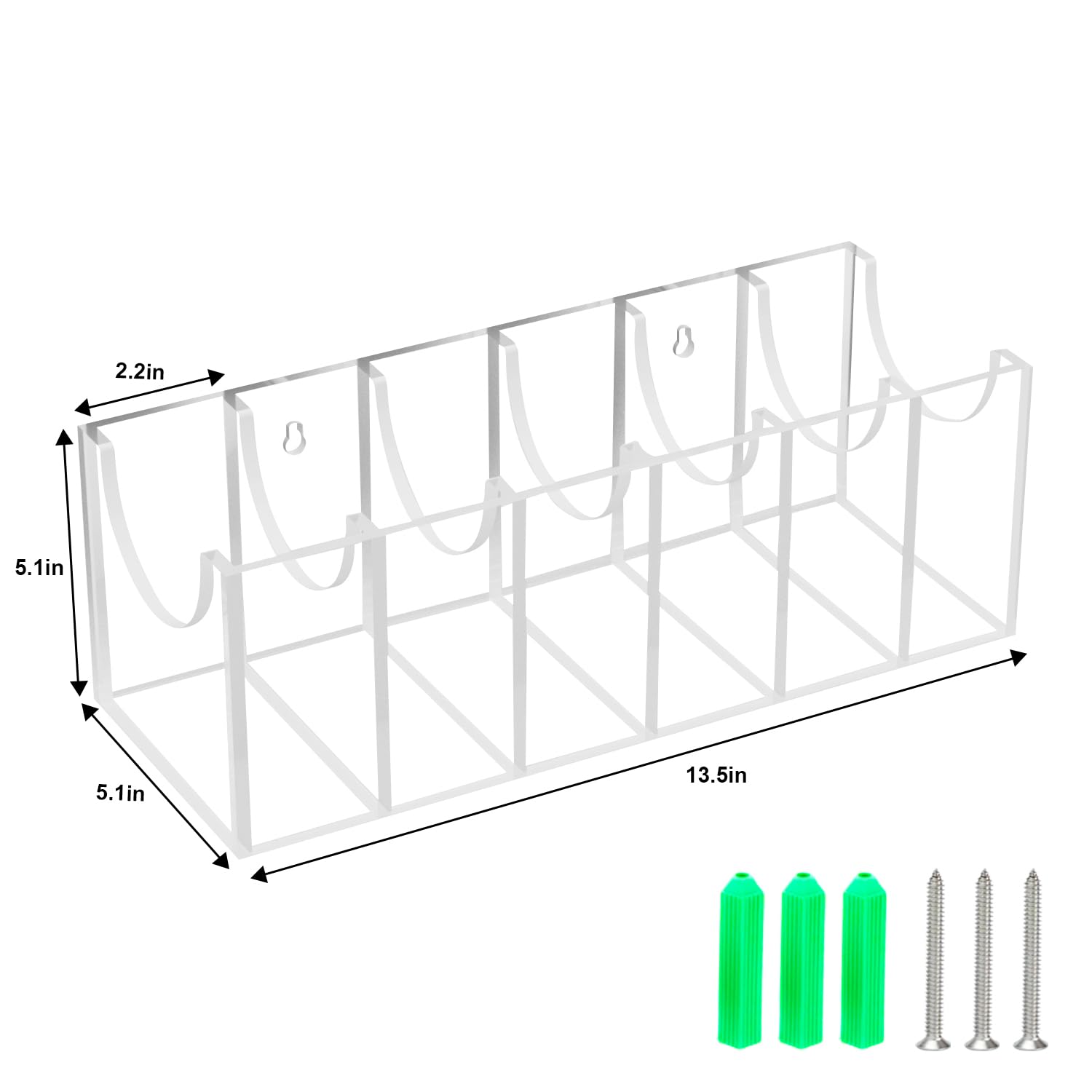 GTI Belt Organizer, Acrylic 6 Compartments Belt Organizer for Closet and Drawer, Display Case for Tie,Bow Tie and Belt,Clear Belt Storage Container Holder for Men Women