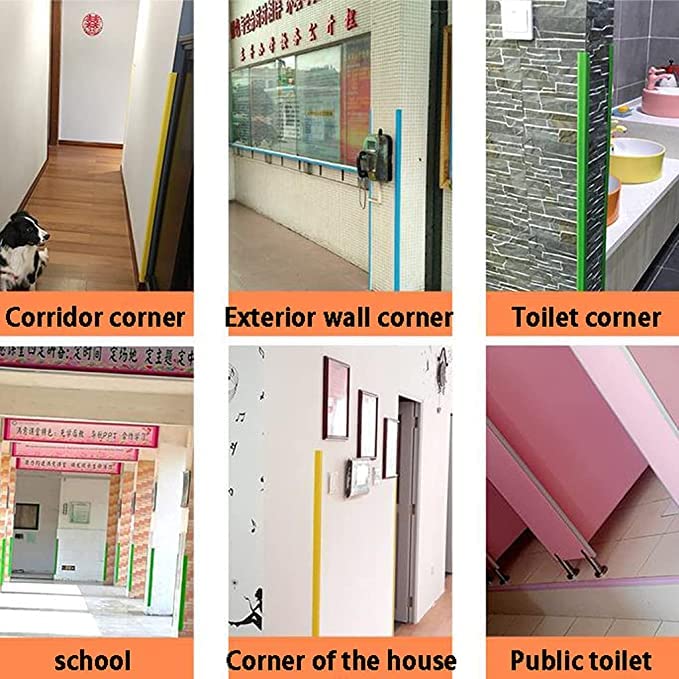 GUSICA Anti-Collision Strips for Children, Widened and Thickened Wall Corner Pillars, Soft Package, Anti-Collision Strips for Kindergarten, Table Side Corner Protectors with Glue-White||1m