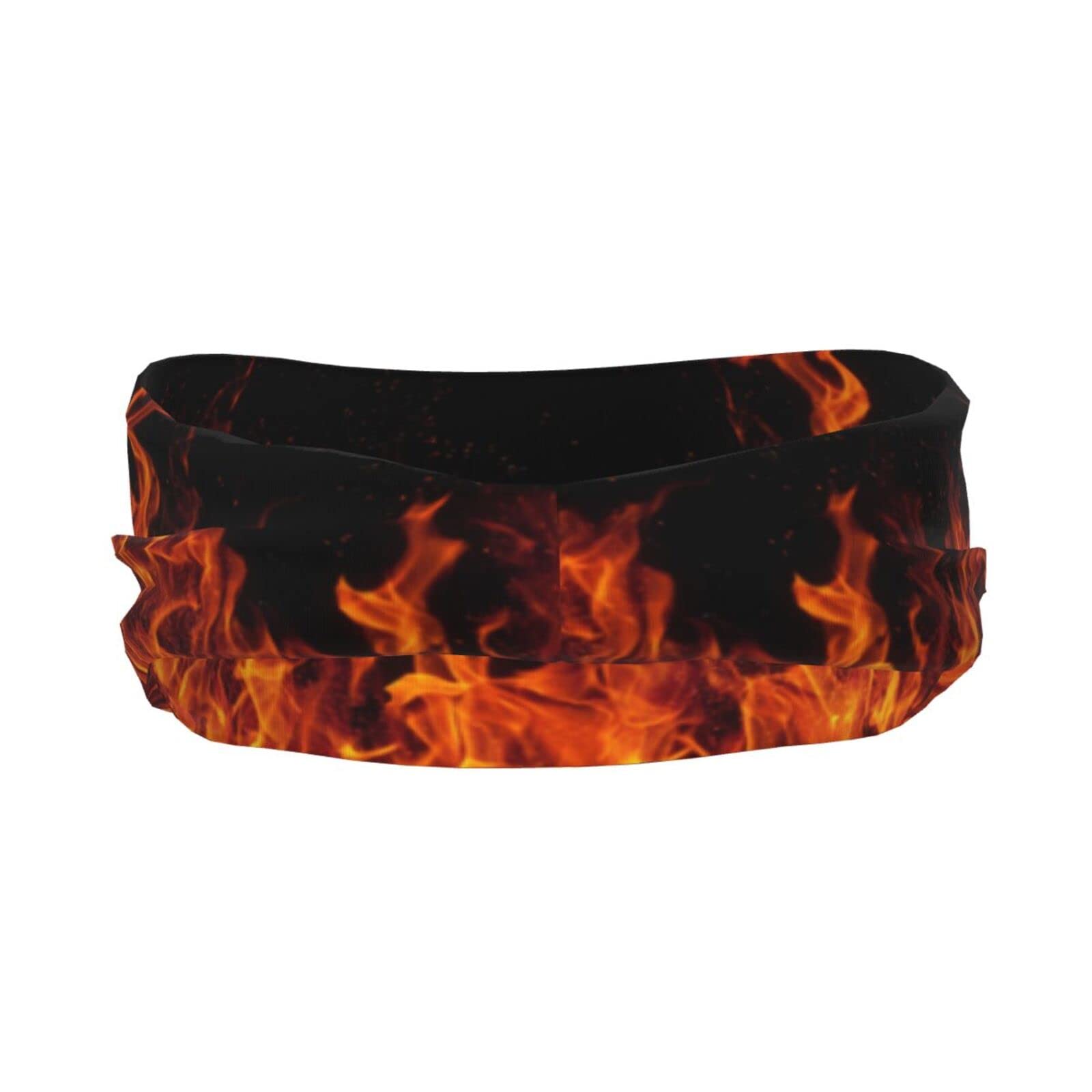 Feimao Flame Printed Running Headband for Men Women Non Slip Workout Sweatbands Sports Moisture Wicking Headbands