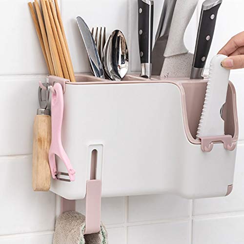 JHHDP Knife Holder Creative Kitchen Knife Storage Rack Insert Knife Scissors Organizer Wall-Mounted Tool (Color : D)