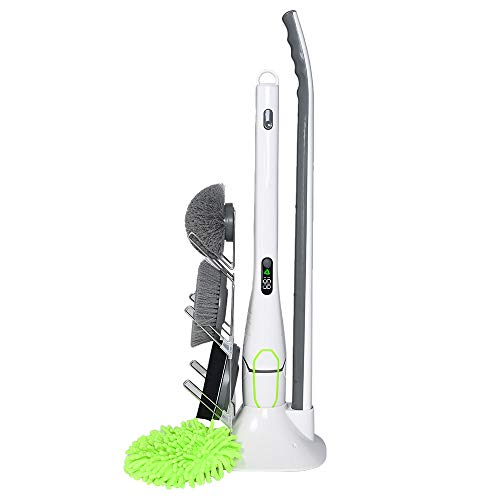 Toxz Multifunctional Stubborn Handheld Cleaning Brush Portable Four-Piece for Family Car White,Waterproof,Two Modes,Low Noise,Adjustable Head(Ship from US!)