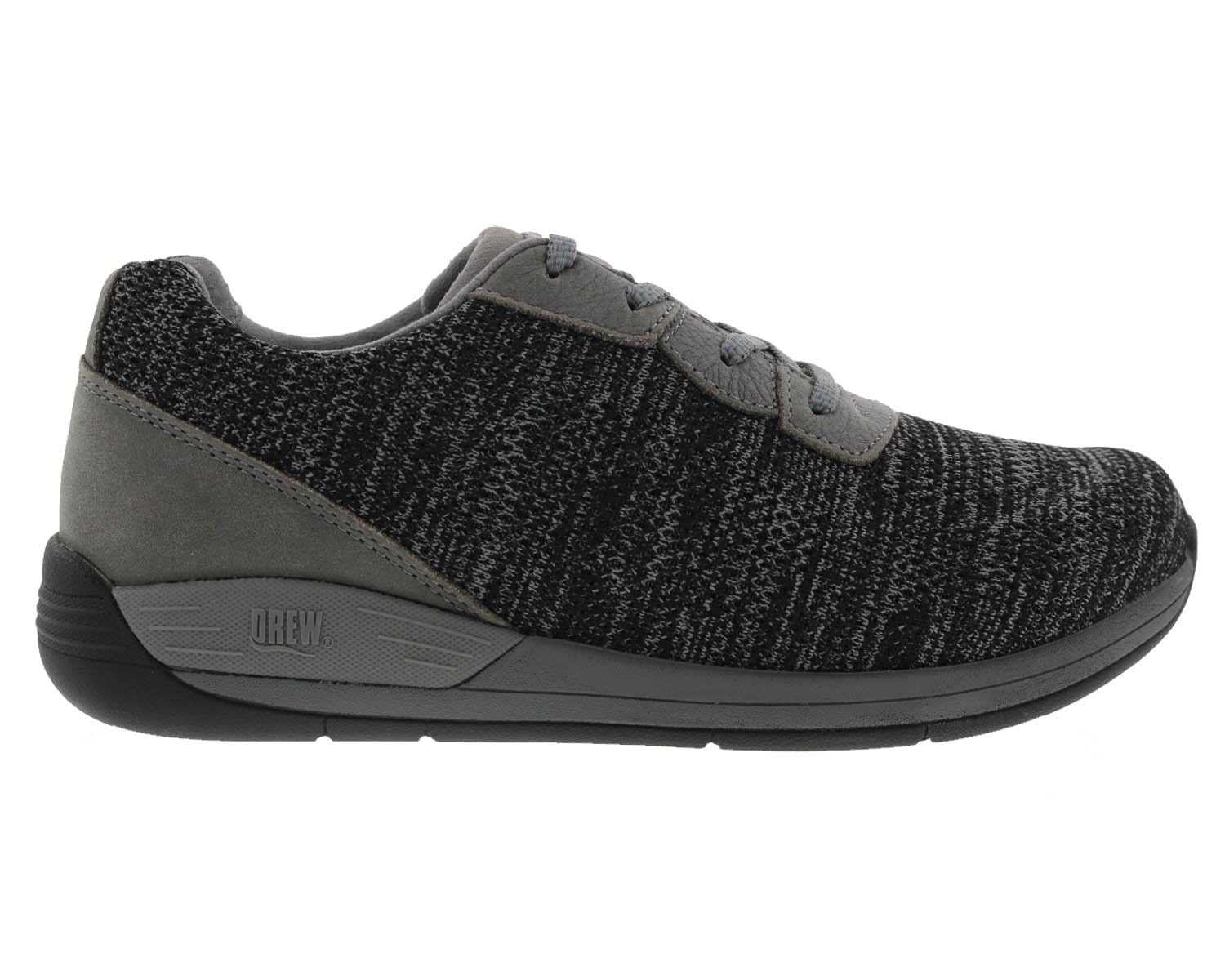 Drew Terrain Womens Lace Up Comfort Shoe, Black Knit,8 Medium (B)