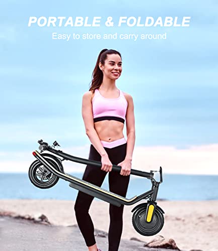 LEQISMART Electric Scooter Adults, 350W Motor & 15.5MPH, 8.5" Pneumatic Tires, 12-17 Miles Range E with 270Wh Battery, Foldable Commuting for Adults