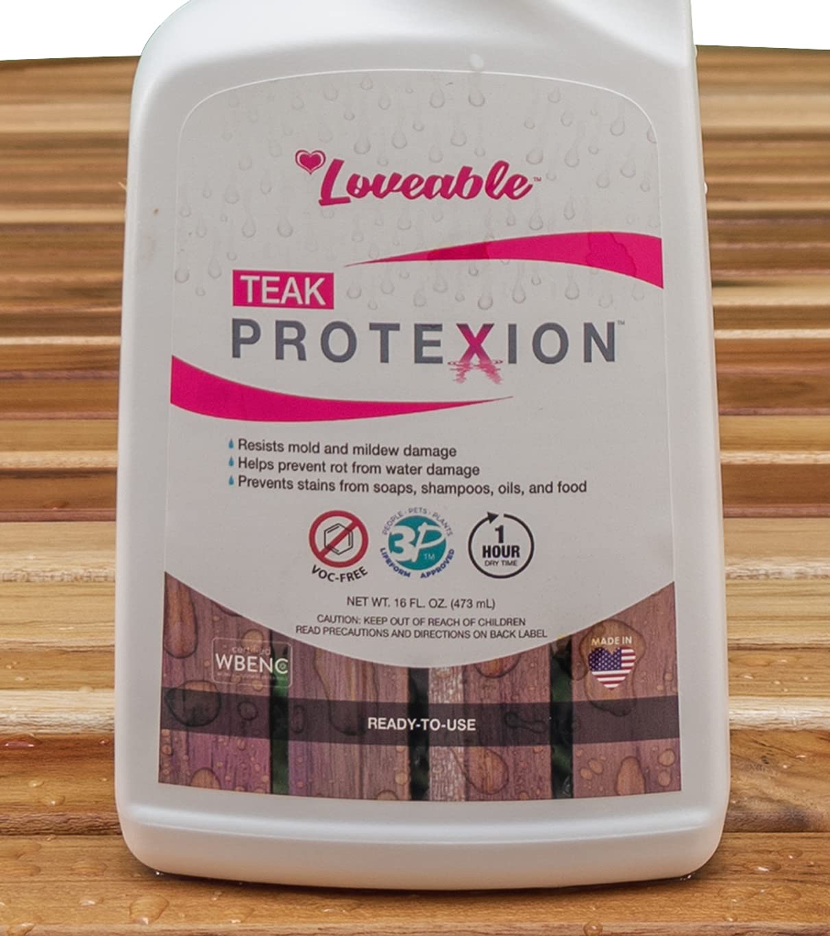 Loveable Protection 16oz Teak Sealer for Outdoor Furniture