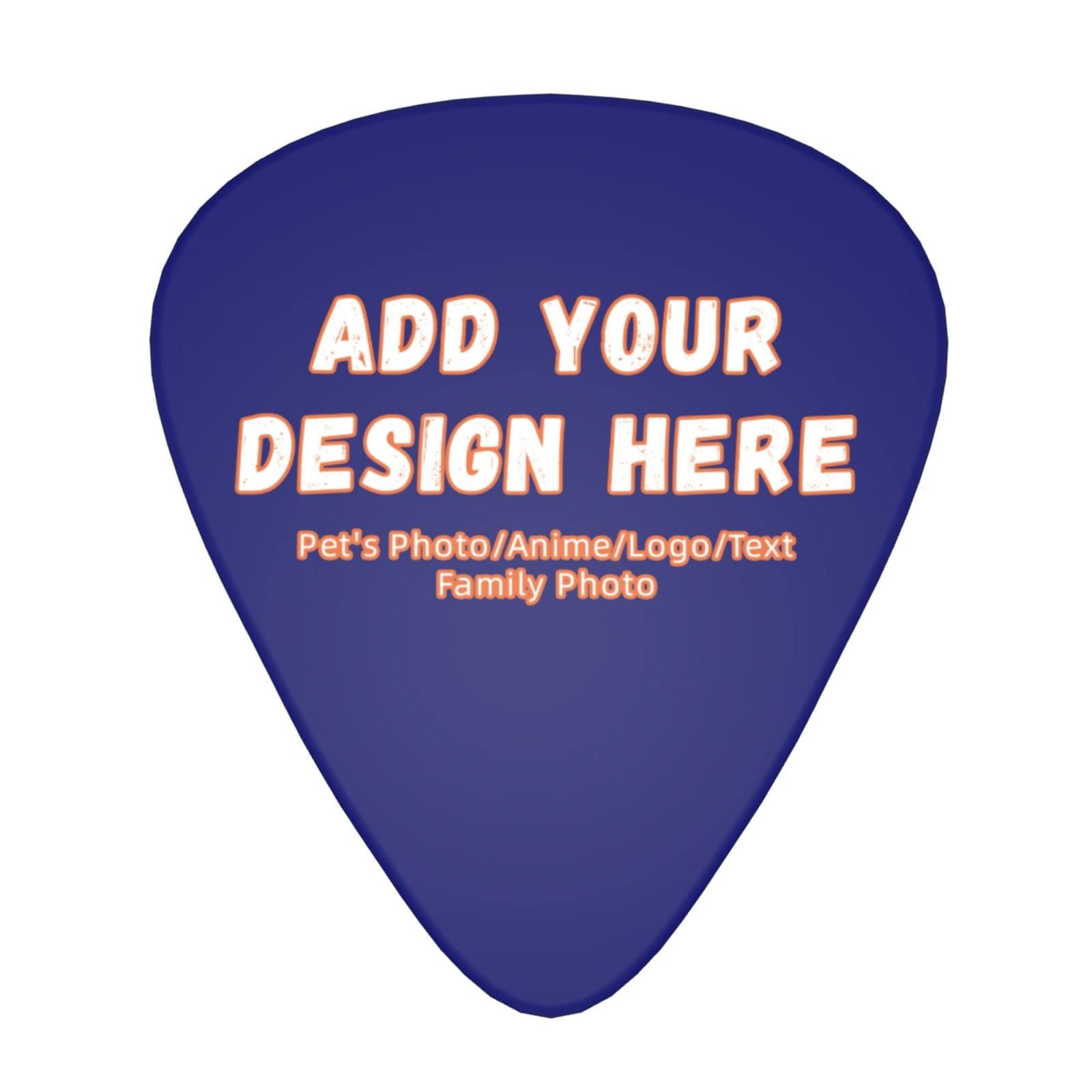 Custom Guitar Pick Packs of 12 Add Your Design Here Personalized Name Photo DIY Gift Thicknesses of 3 Medium Thin Heavy Plectrums for Bass Ukulele