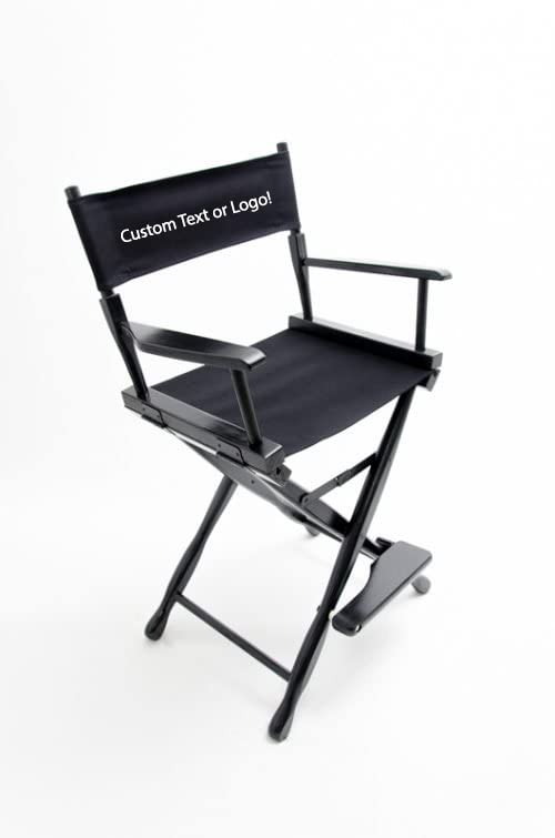 Gold Medal Contemporary Director’s Chair - Black (24", Berry Red)