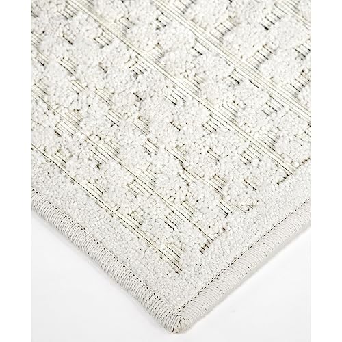 My Texas House Quail Hallow Rug - 3'11" X 5'5" Rectangle In Natural, High-Low, Geometric Design, Indoor Outdoor Patio And Home Decor