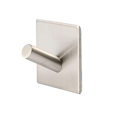 GOOFFY Door Metal Hooks for Hanging Self Adhesive Wall Door Back Hooks Heavy Duty Stainless Steel Clothes Hanger Bathroom Kitchen Towel Hook Hanger