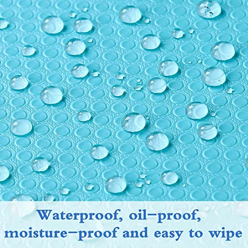Shelf Liner, Drawer Liners for Kitchen,Non Adhesive Water Resistant, Strong Grip,Easy Clean and Trim, Smooth Surface Liners for Kitchen Cabinets, Shelves, Pantry (Blue, 11.8 inches x 59 inches)