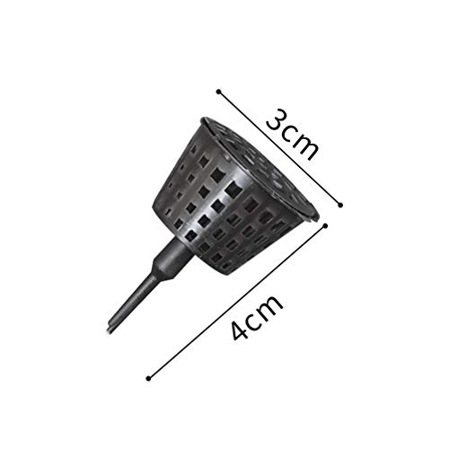Happyyami 100Pcs Fertilizer Baskets Plastic Portable- Fertilizer Orchid Basket Fertilizer Mesh Basket with Lid Bonsai Fertilizer Box