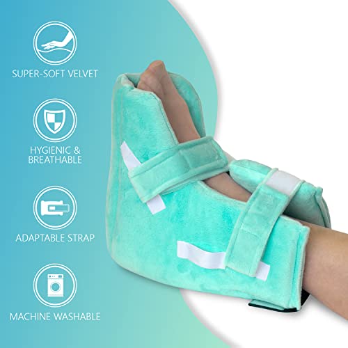 NYOrtho Heel Protector Cushion - Pressure Relieving Pillow with Cooling Gel Pack For Heel Ulcers, Opening At The Heal Soft Fabric Average Adult | Single Boot