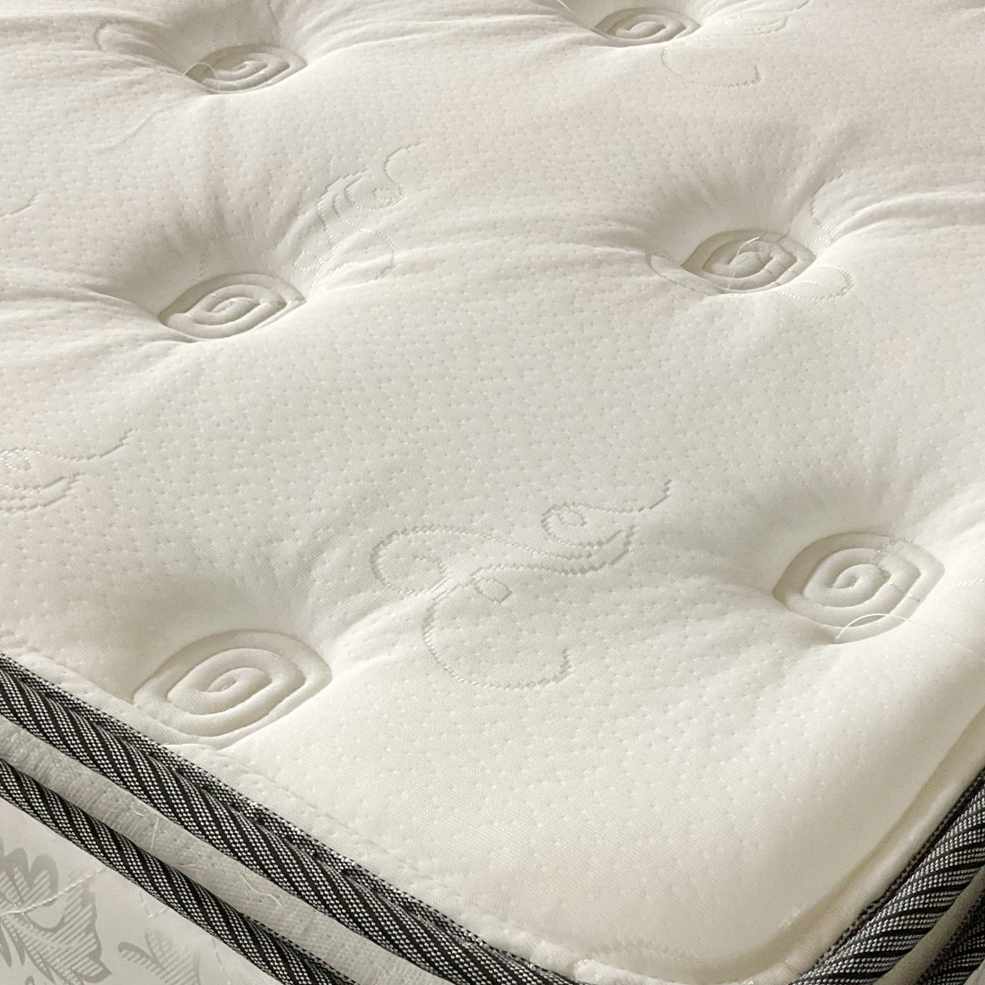 Mattress Solution 10-Inch Medium Plush Pillowtop Innerspring Mattress, Full XL Beige