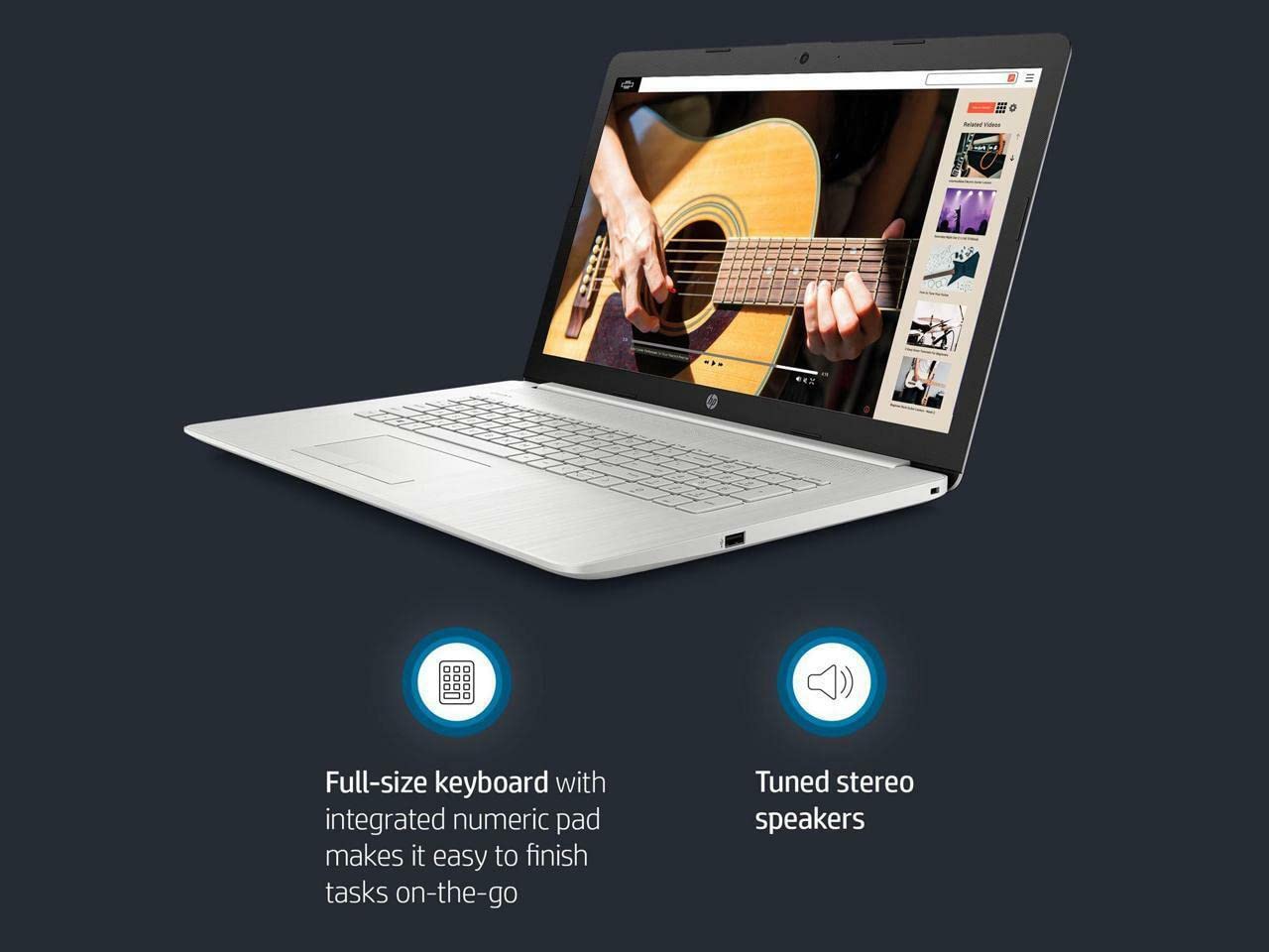 HP [Windows 11 Pro 17 17.3" FHD Business Laptop, 11th Gen Intel Dual Core i3-1115G4 Processor, 16GB RAM, 1TB PCIe SSD, Intel Integrated SoC, Wi-Fi, HDMI, Bluetooth 4.2 Combo, Silver, w/Battery