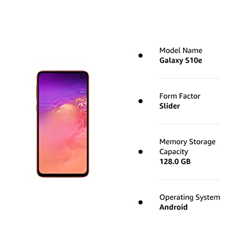 Samsung Galaxy S10e, 128GB, Flamingo Pink - Unlocked (Renewed)