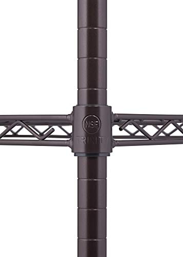 TRINITY 4-Tier NSF Wire Shelving Rack, 36 by 14 by 54-Inch, Bronze